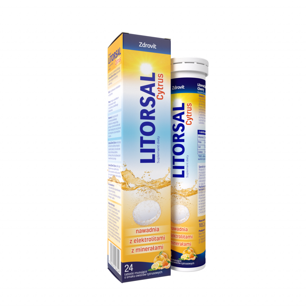 Litorsal Cytrus elektrolity 24 tabletki musujące sód potas - Apteka ...